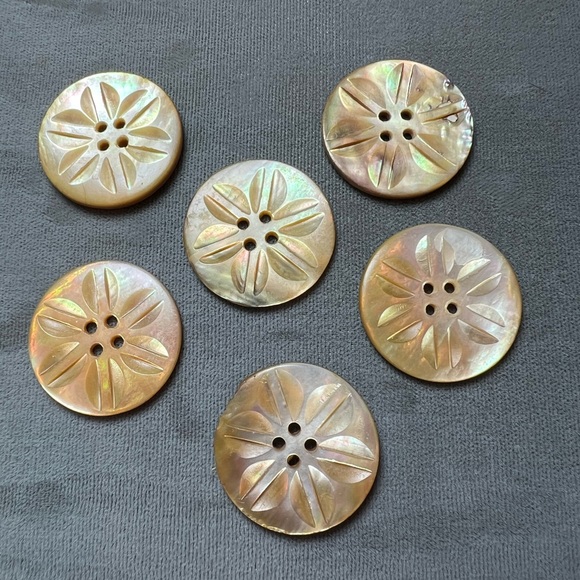Office | Vintage Mother Of Pearl Carved Buttons Antique | Poshmark